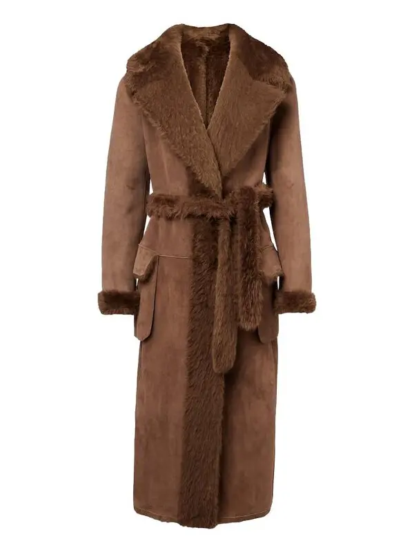 Ralph Lauren Wilmer Reversible Shearling Coat - Brown