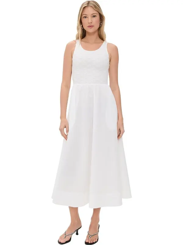 Bardot Bryony Lace Poplin Midi Dress - Orchid Wht