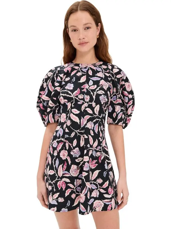 APIECE APART Bettina Mini Dress - Garden Floral Midnight