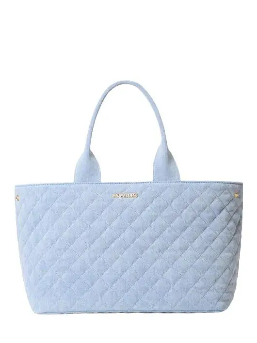 Mz Wallace Medium Metro City Tote - True Light Denim