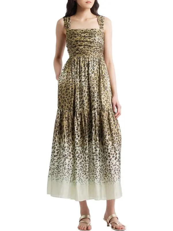 Kobi Halperin Ombré Animal Print Maxi Dress - Brown Multi