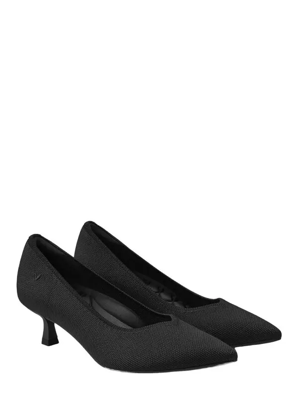 Vivaia Scarlett Pointed-toe Kitten Heels - Black