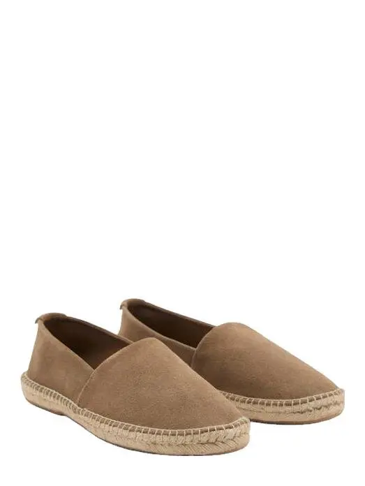 Mango Suede Espadrille - Medium Brown