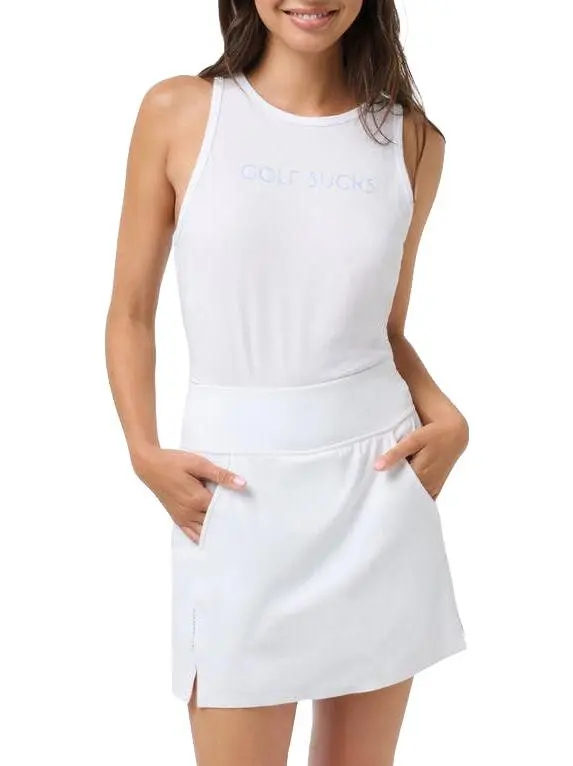 Travis Mathew My Way Stretch Cotton Tank - White
