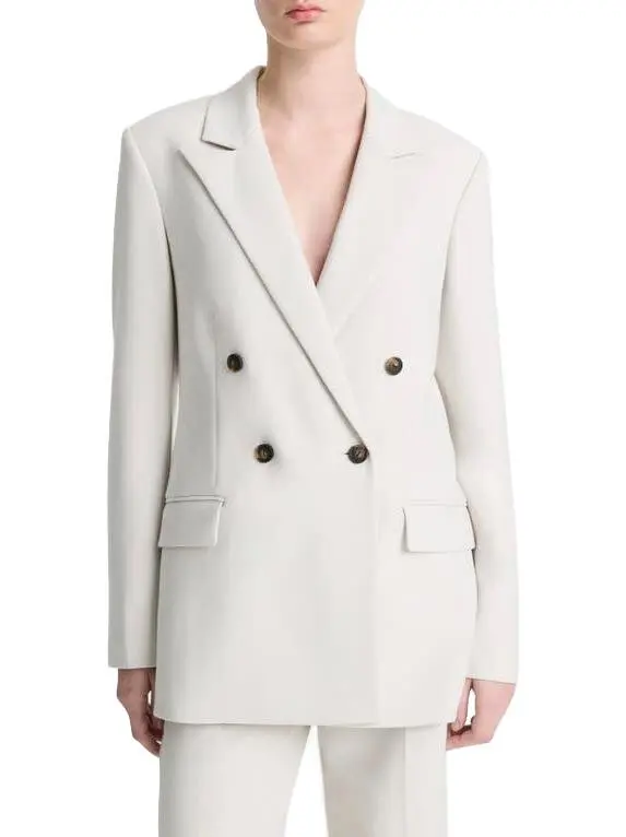 Vince Double-breasted Blazer - Salt Glass