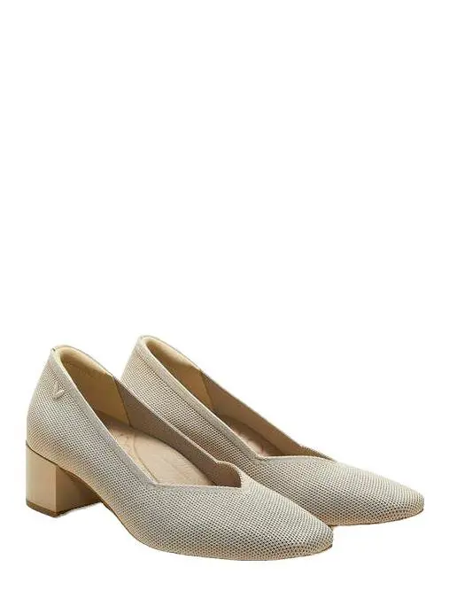 Vivaia Megan Square-toe Chunky Heels - Almond