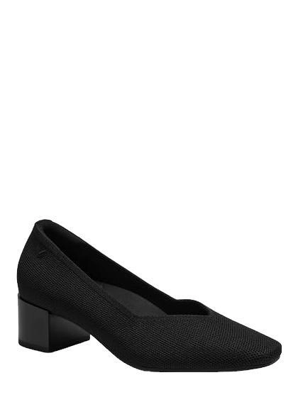 Vivaia Megan Square-toe Chunky Heels - Black