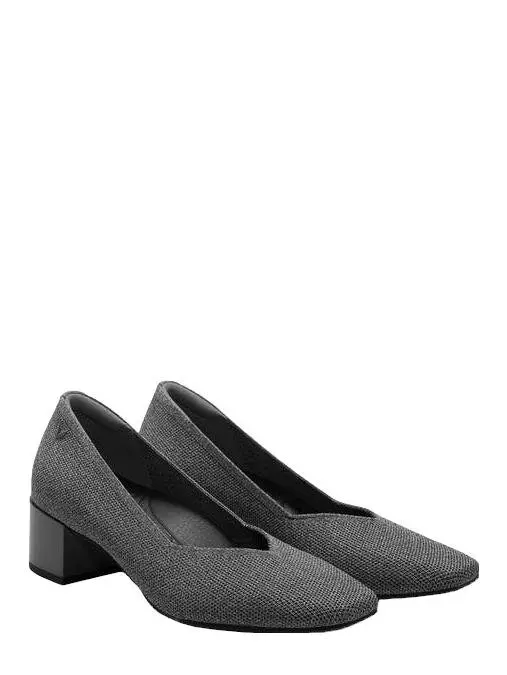Vivaia Megan Square-toe Chunky Heels - Rich Grey