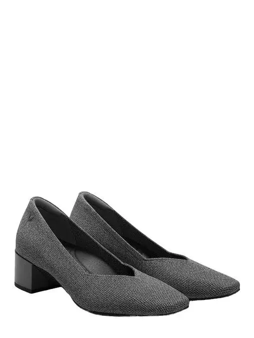 Vivaia Megan Square-toe Chunky Heels - Rich Grey
