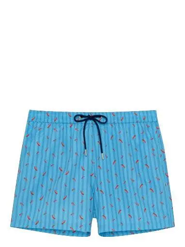HOM Espelette Beach Boxer - Turquoise Print