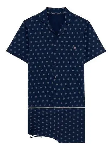 HOM Indio Short Sleepwear - Navy Print