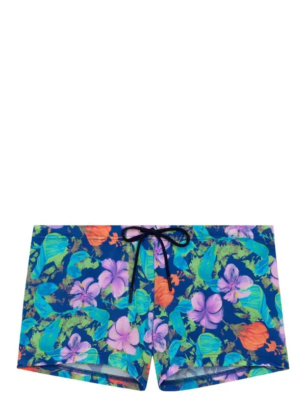 HOM Balata Swim Shorts - Navy Print