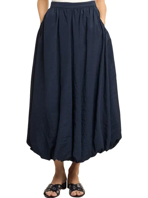 Cinq À Sept Allinae Bubble Hem Maxi Skirt - Navy