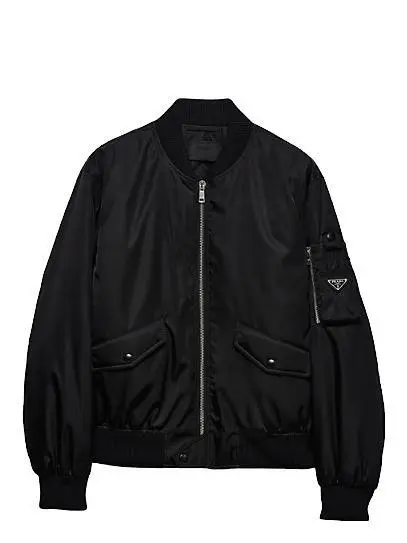Prada Re-nylon Shell Bomber Jacket - Black