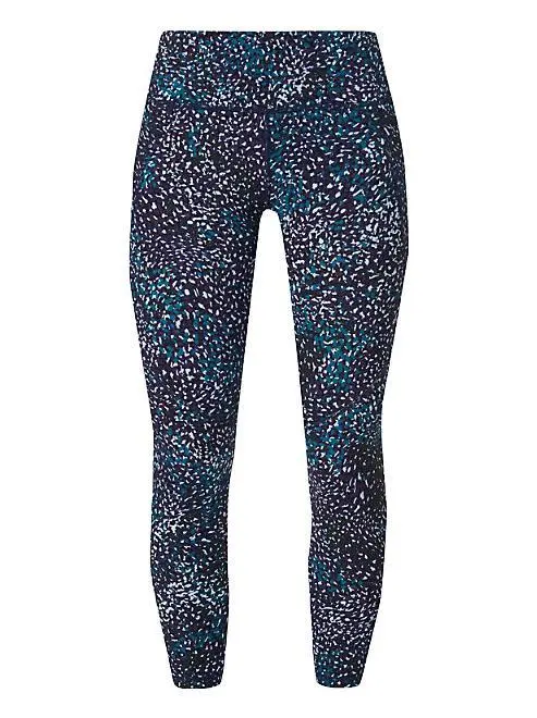 Sweaty Betty Power Workout Abstract-print Stretch-woven Leggings - Blue Aurora Print