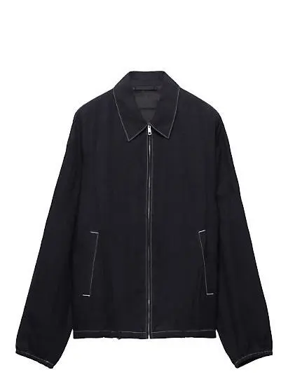 Prada Relaxed-fit Cotton Blouson Jacket - Black