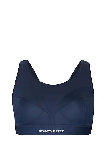 Sweaty Betty Power Pro Branded Stretch-woven Bra - Navy Blue
