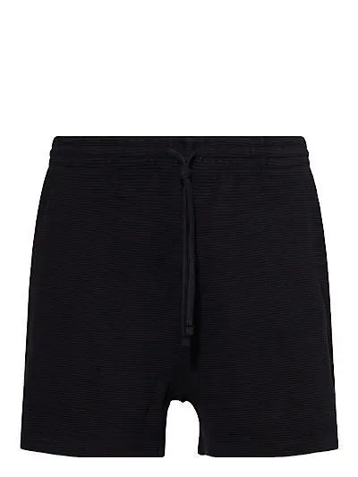 REPRESENT Waffle Draw-cord Cotton Shorts - Black