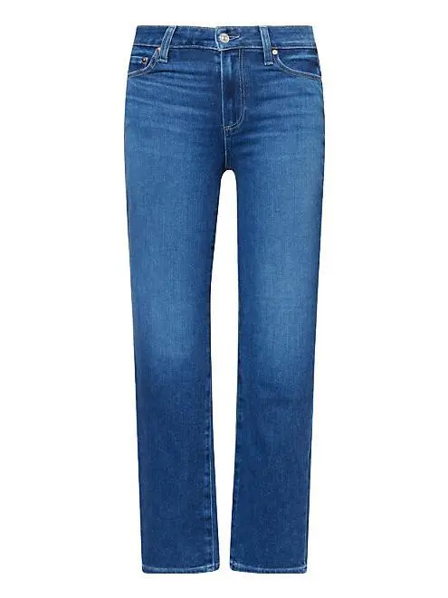 Paige Cindy Cropped Straight Leg Jeans - Kindred