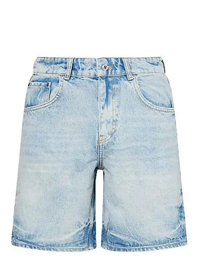 REPRESENT Tailored Straight-leg Denim Shorts - Blue