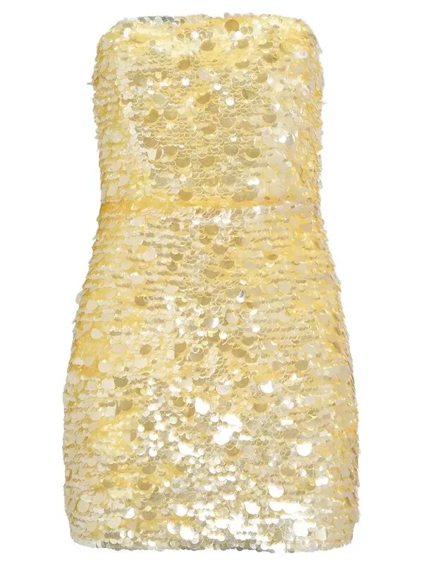 Retrofete Nolia Sequin Mini Dress - Yuzu