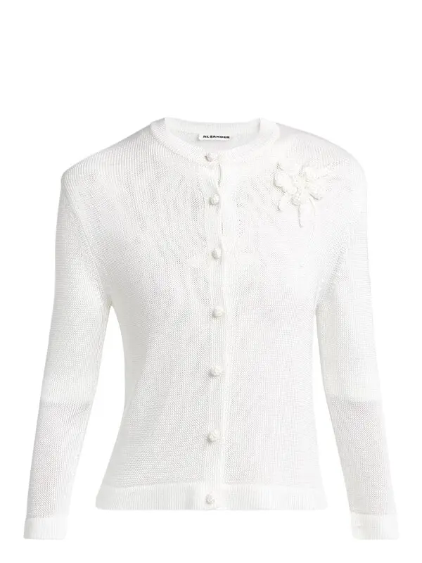 JIL SANDER Crochet Flower Cardigan - Piuma