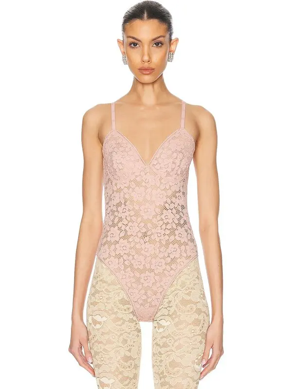 Wolford Lace Bodysuit - Powder Pink