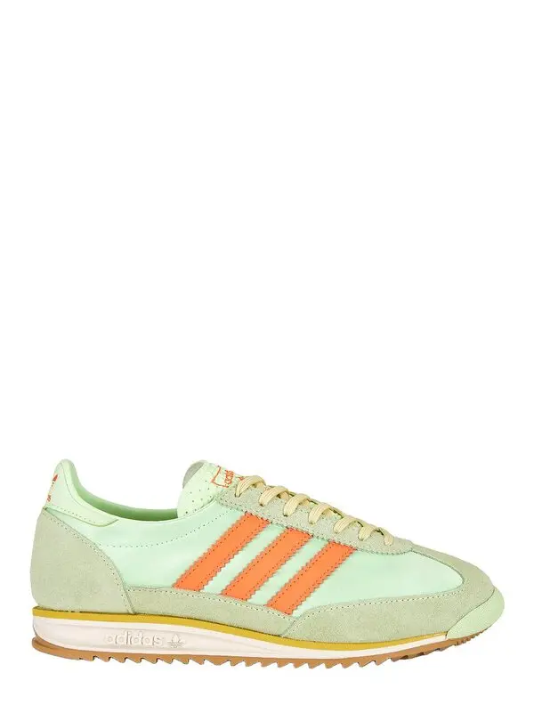 Adidas Originals By Alexander Wang Sl 72 Og Sneakers - Semi Green Spark  Solar Orange  & Off Wh