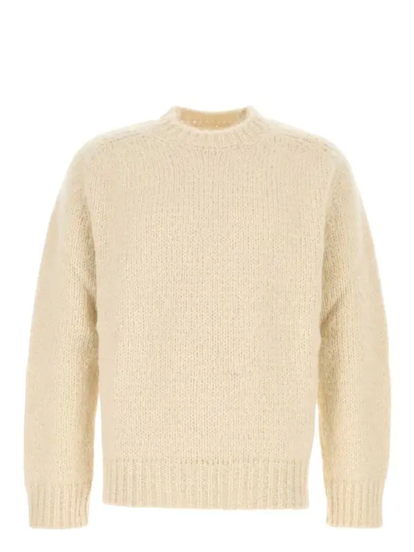 JIL SANDER Ivory Mohair Blend Knitwear - White