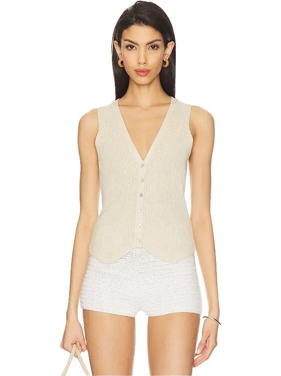 Autumn Cashmere Shaker Vest - Hemp