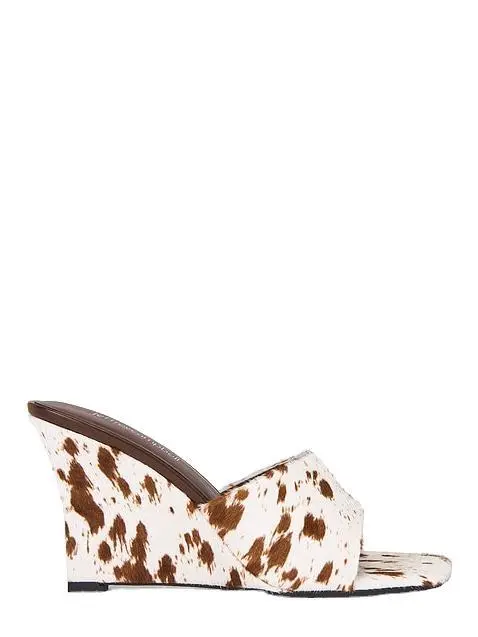 Jeffrey Campbell Capital Mules - Brown White Cow