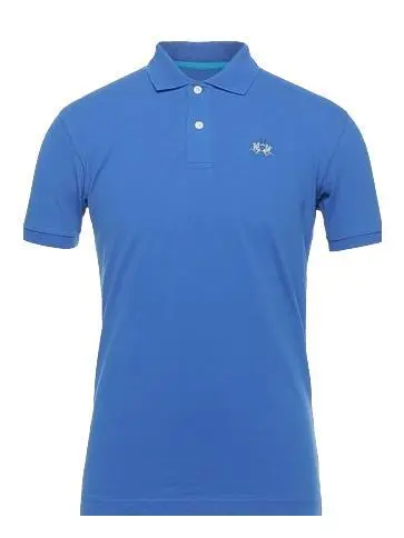 LA MARTINA Polo Shirt Size Cotton, Elastane - Blue