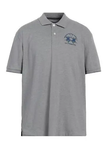 LA MARTINA Polo Shirt Size Cotton, Elastane - Grey