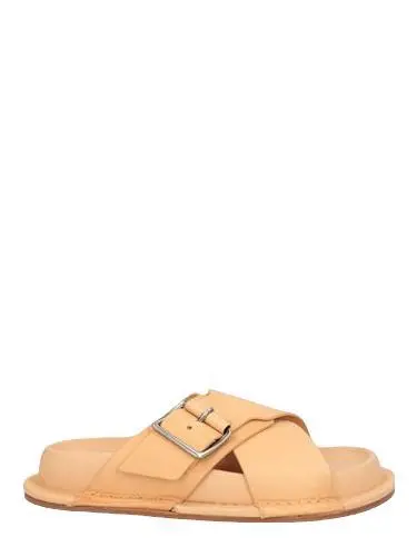 JIL SANDER Leather Sandals - Beige