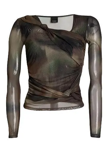 Pinko Top In Polyester And Elastane - Beige