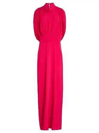 SEMICOUTURE Maxi Dress In Acetate And Silk - Red