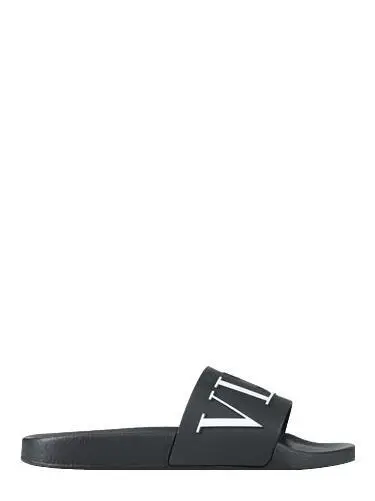 Valentino Garavani Flat Pool Slides - Black