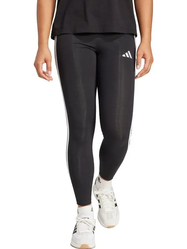Adidas Essentials 3-stripes Cotton Leggings - Black / White