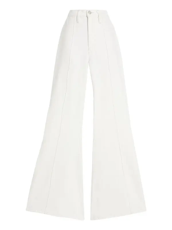 FRAME High-rise Flared Jeans - White