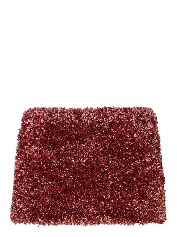 Gcds Metallic Miniskirt - Red