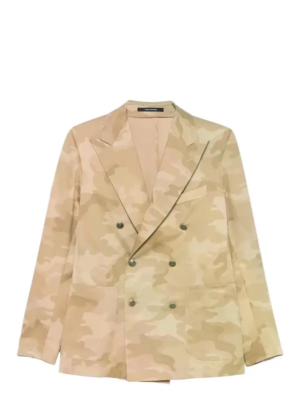 Tagliatore Camouflage-pattern Blazer - Neutrals