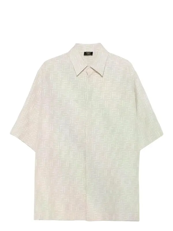 Fendi All-over Ff-jacquard Shirt - Neutrals