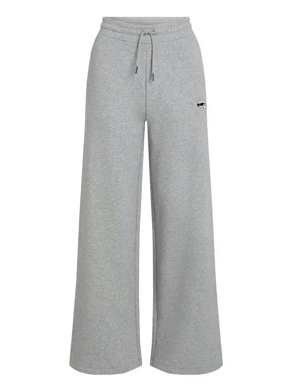 Karl Lagerfeld Ikon Wide-leg Track Pants - Grey