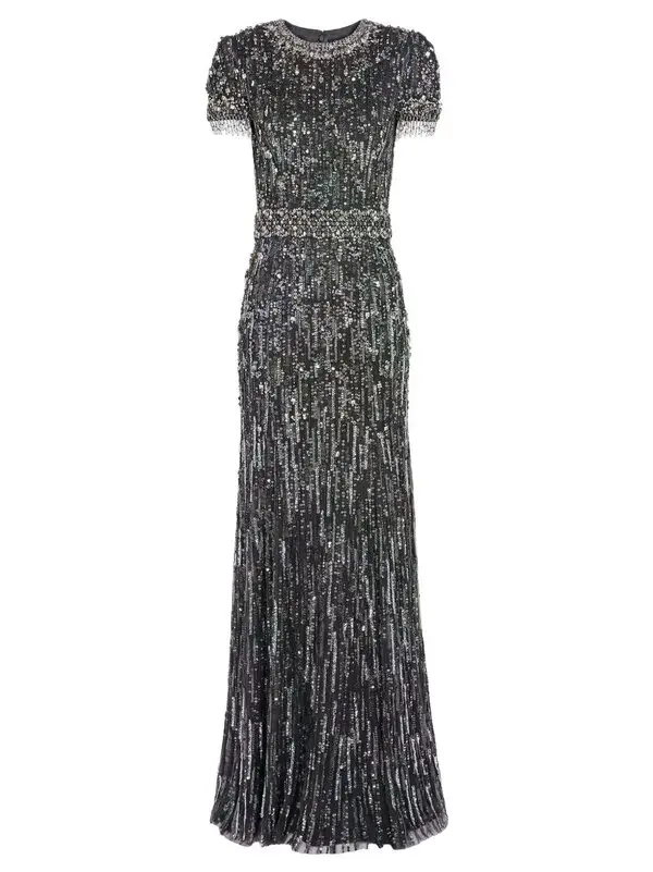 Jenny Packham Roxy Maxi Dress - Grey