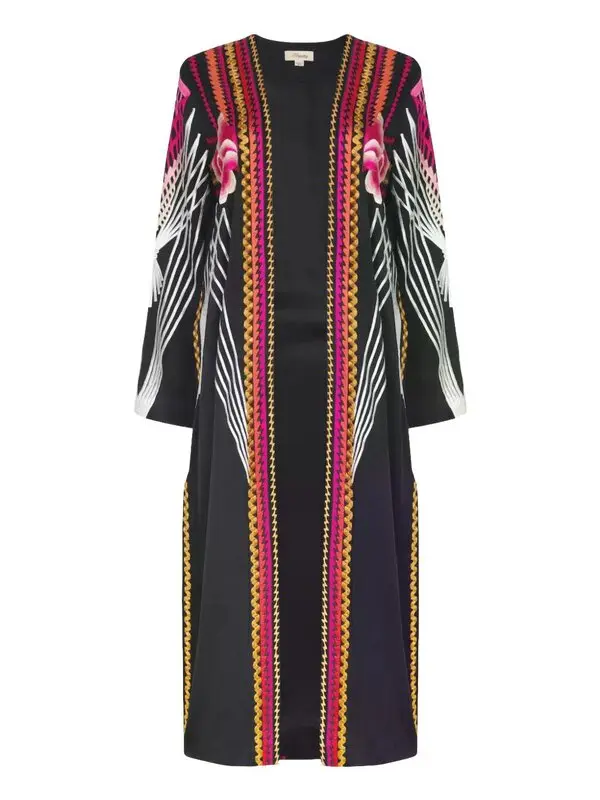 TEMPERLEY LONDON Romina Embroidered Coat - Black