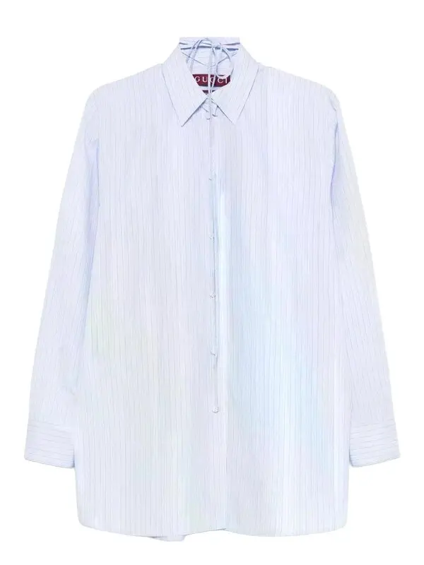 Gucci Striped Cotton Shirt - Blue