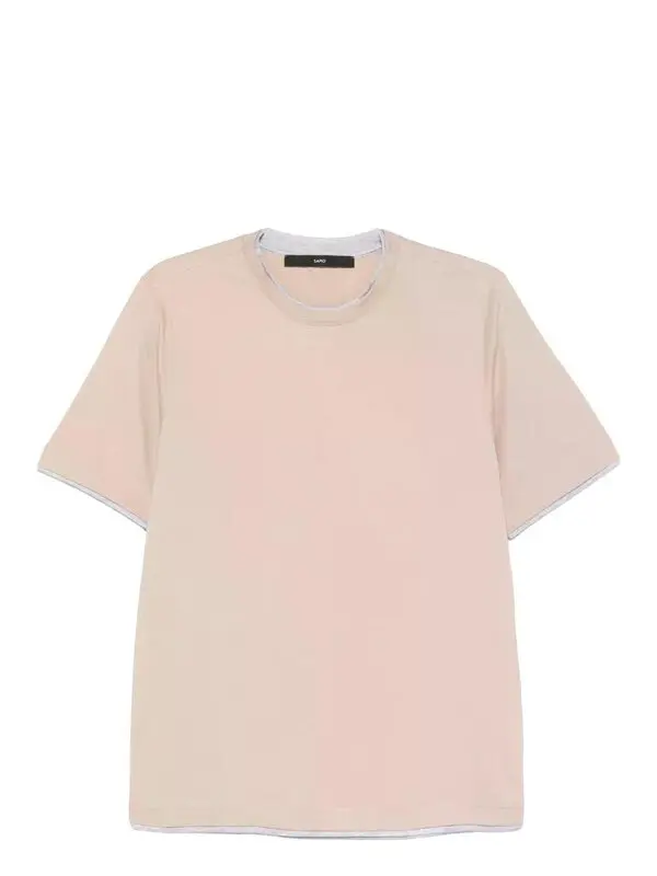 SAPIO Layered-detail T-shirt - Neutrals