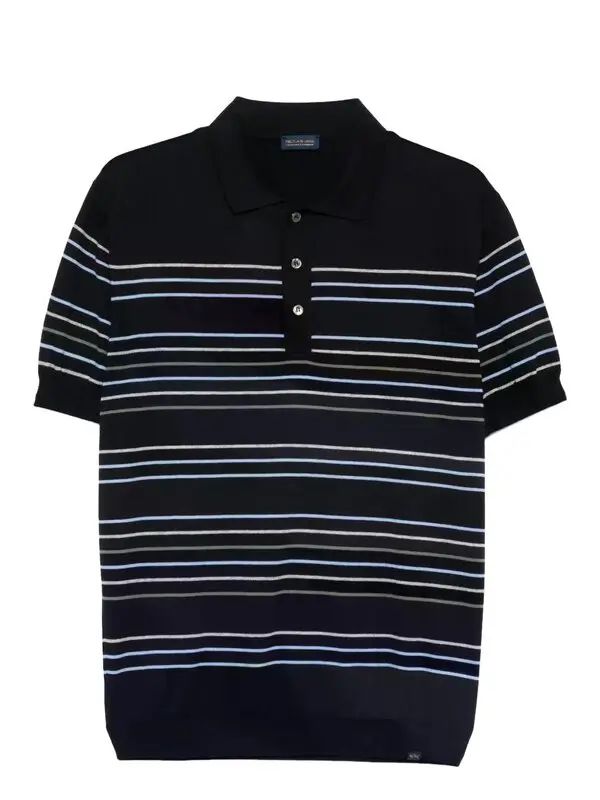 Paul & Shark Striped Polo Shirt - Blue