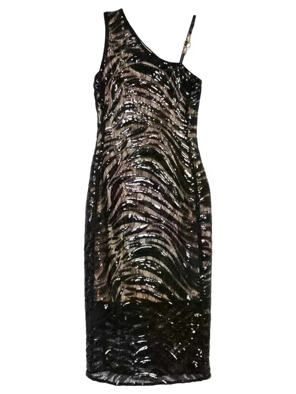 Just Cavalli Paillette-embellished Midi Dress - Black