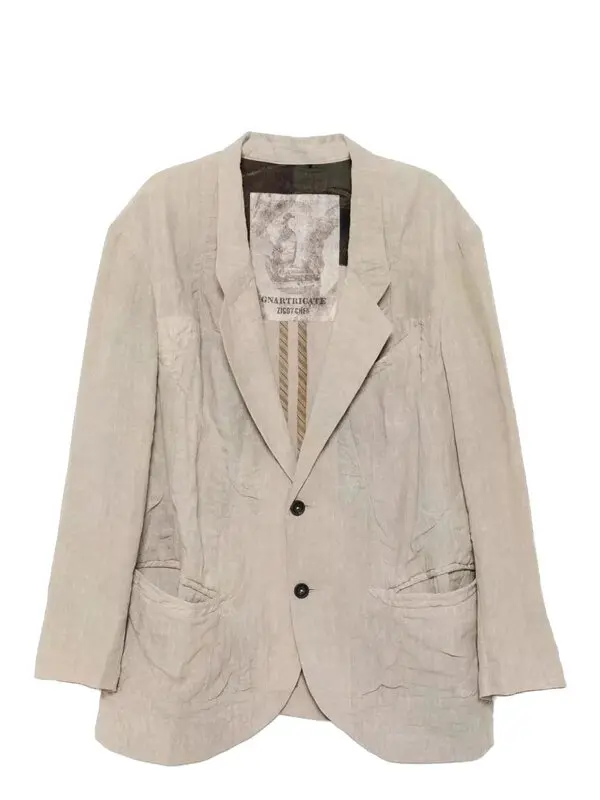 ZIGGY CHEN Linen Blazer - Neutrals